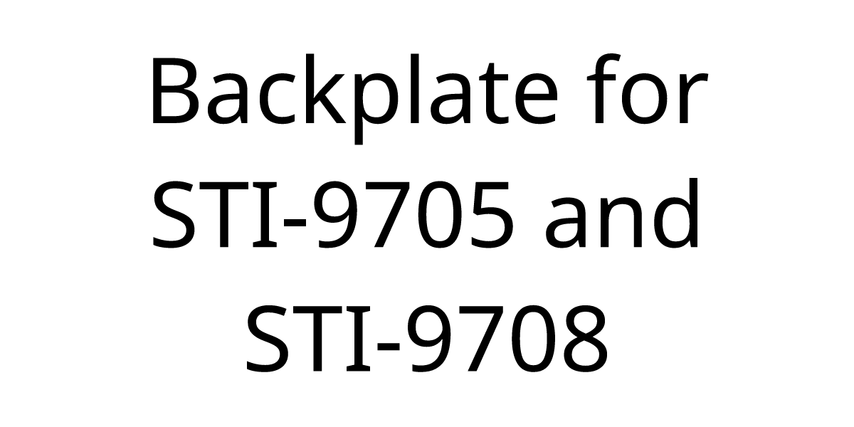 Backplate for STI-9705 and STI-9708 | STI Global (Americas)