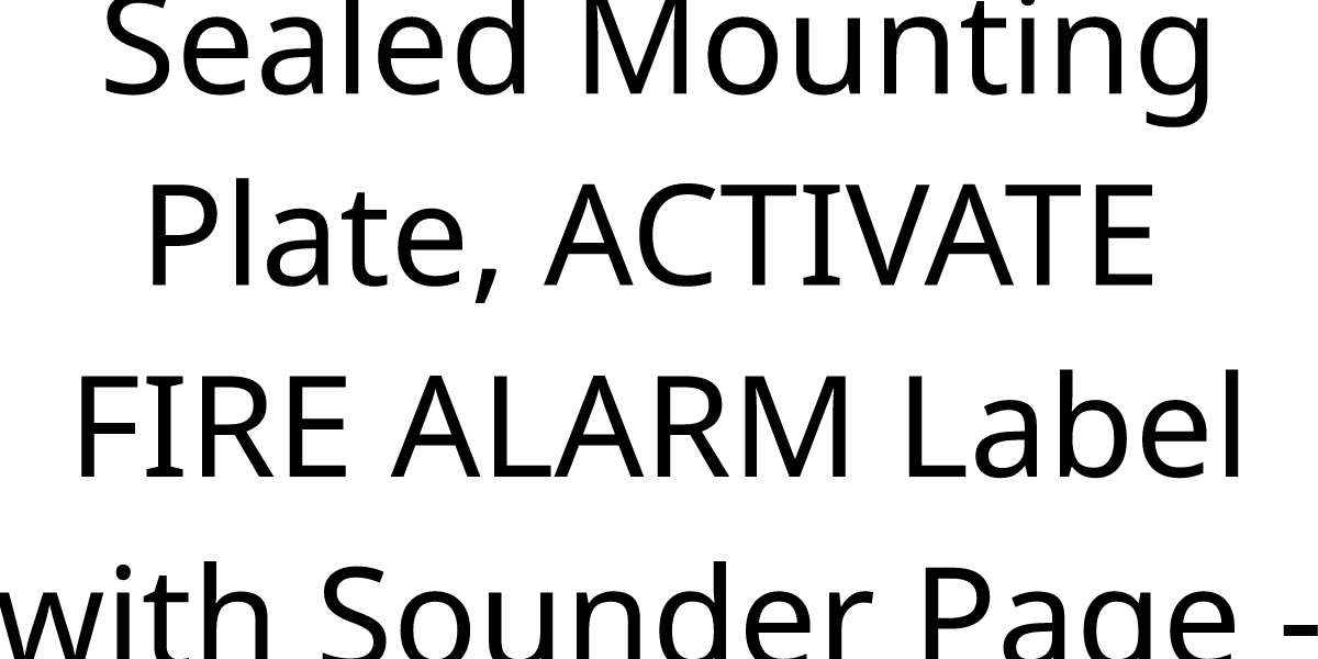 sti-global-emea : Enviro Stopper - Sealed Mounting Plate, ACTIVATE FIRE ...