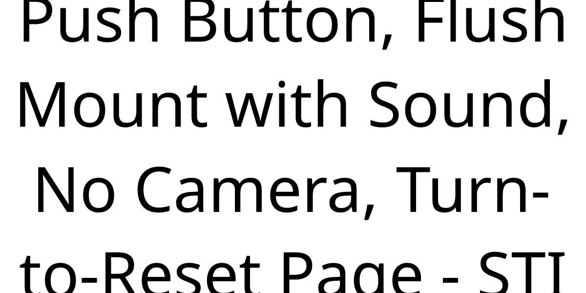 G3 Multipurpose Push Button, Flush Mount with Sound, No Camera, Turn-to ...