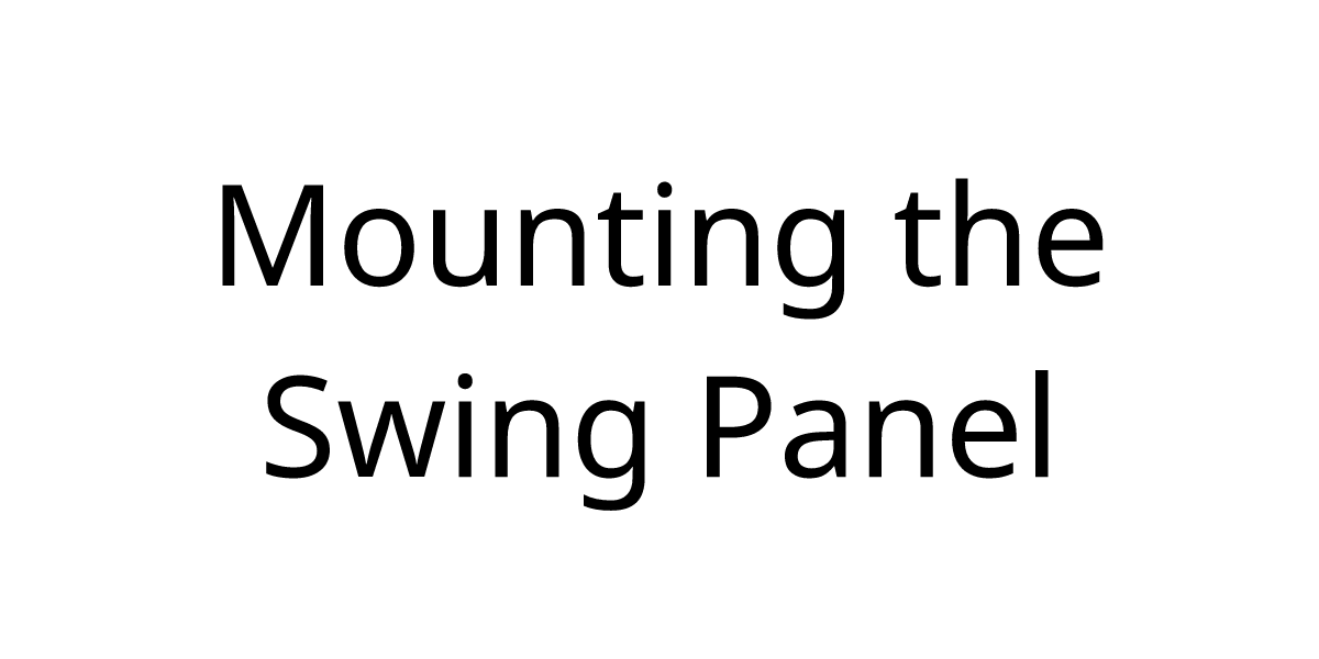 Mounting the Swing Panel | STI Global (Americas)