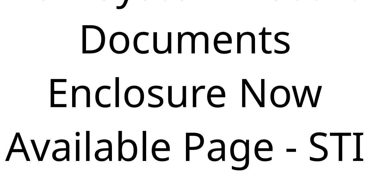New System Record Documents Enclosure Now Available Page - STI AMERICAS