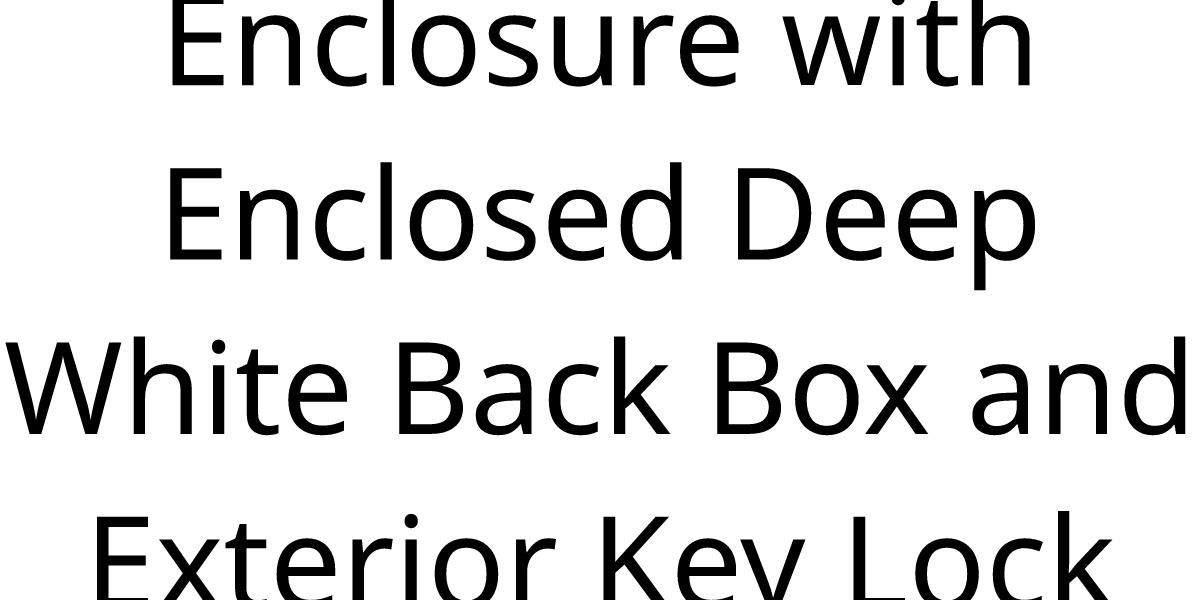Polycarbonate Enclosure with Enclosed Deep White Back Box and Exterior ...