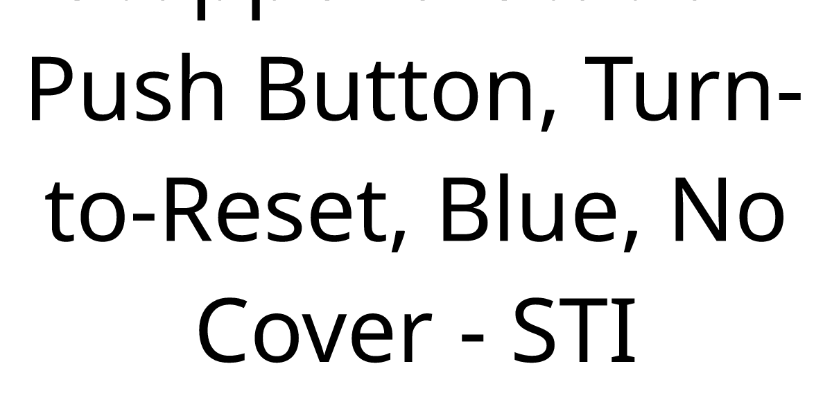 Stopper® Station Push Button, Turn-to-Reset, Blue, No Cover - STI AMERICAS