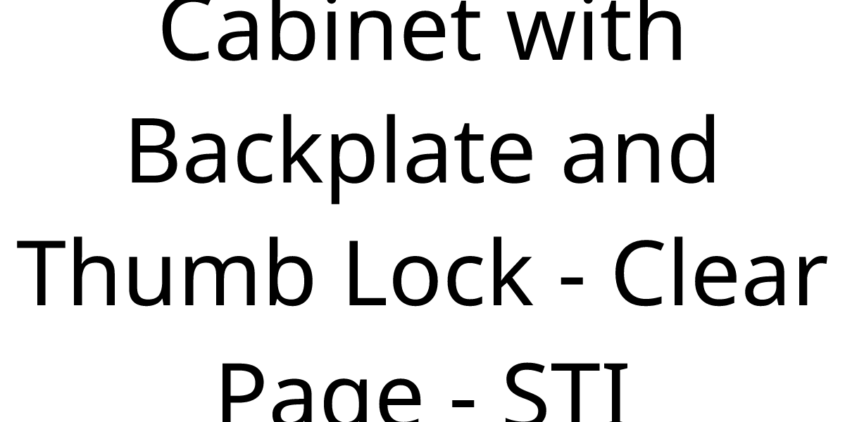 Type 4X Protective Cabinet with Backplate and Thumb Lock - Clear Page ...