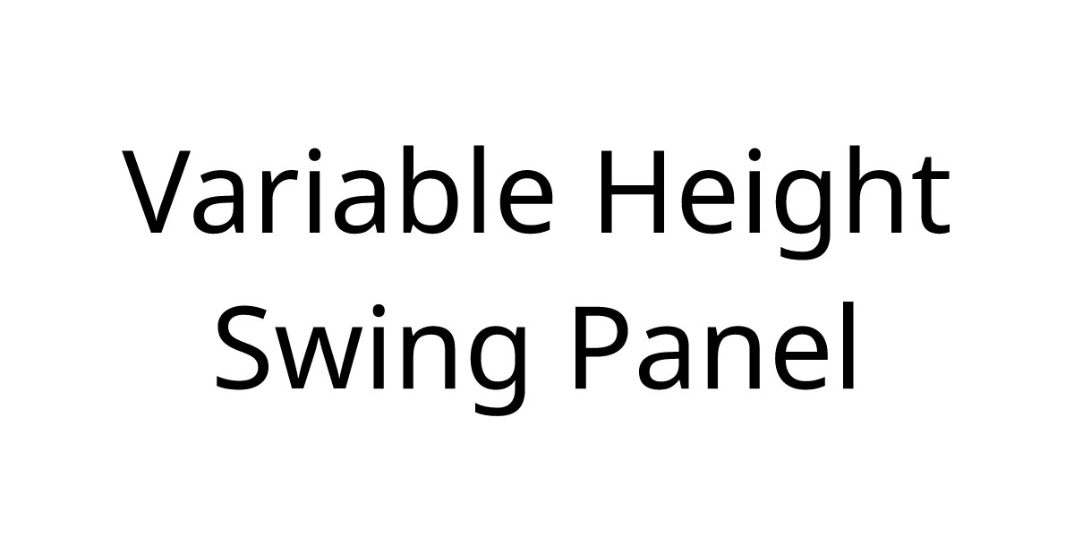 Variable Height Swing Panel | STI Global (Americas)